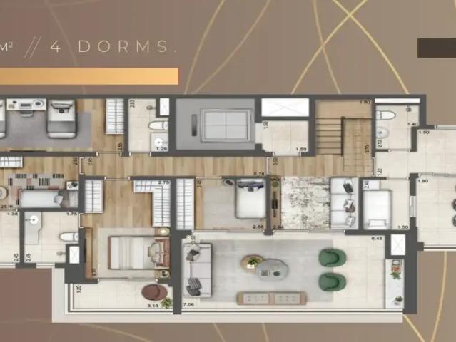 Cobertura para Venda em São Paulo/SP Brás 4 Quartos