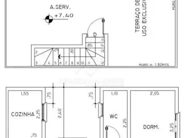 Cobertura para Venda em Santo André/SP Vila Eldízia 2 Quartos
