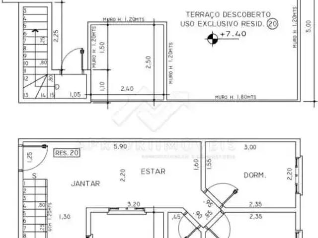 Cobertura para Venda em Santo André/SP Vila Eldízia 2 Quartos
