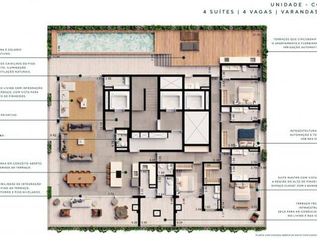 Cobertura Penthouse Alter Alto de Pinheiros 402m² area util