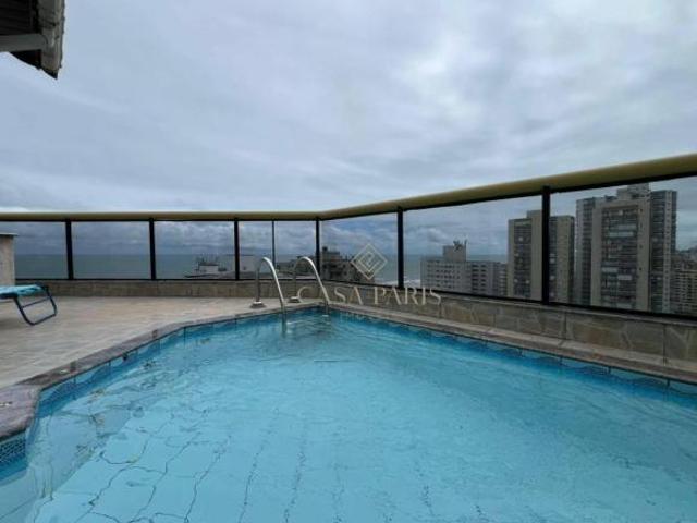 Cobertura VISTA MAR com 2 suítes e piscina à venda, 125 m² por R$ 1.390.000 Aviação Praia Grande