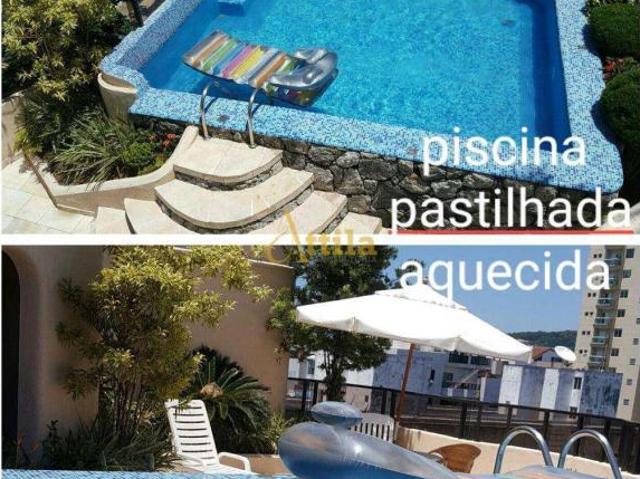 Cobertura vista para o mar, 3 suítes, lazer, 3 vagas, Enseada