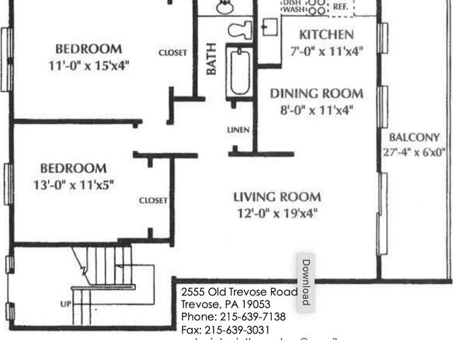 Colonial Point Apartments 2 Bedroom Apartment for Rent at 2555 Old Trevose Rd, Trevose, PA 19053