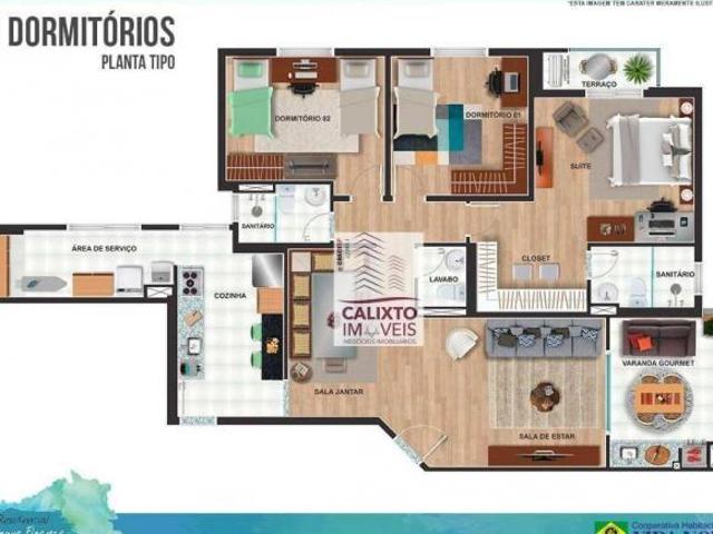 Cota com 3 dormitórios Grupo 13 à venda, 125 m² por R$ 220.000 Parque Esplanada Embu das Artes