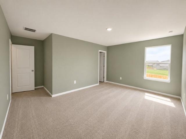 Cozy master BR suite with private bathroom and wa