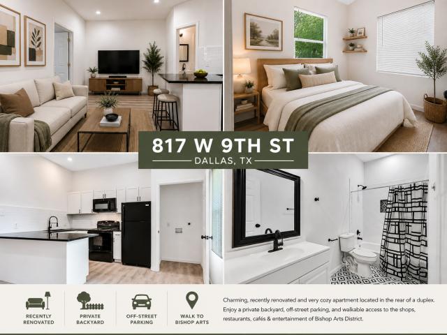 Cozy Renovated Apartment Near Bishop Arts