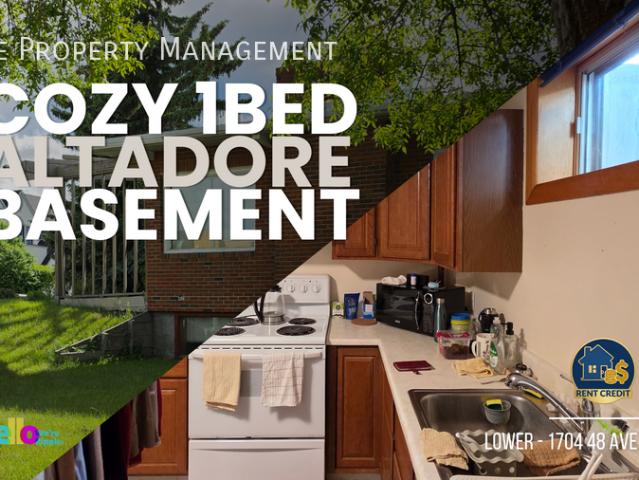 COZY 1 BED, 1 BATH BASEMENT SUITE | PRIVATE ENTRY | DESIRABLE ALTADORE LOCATION