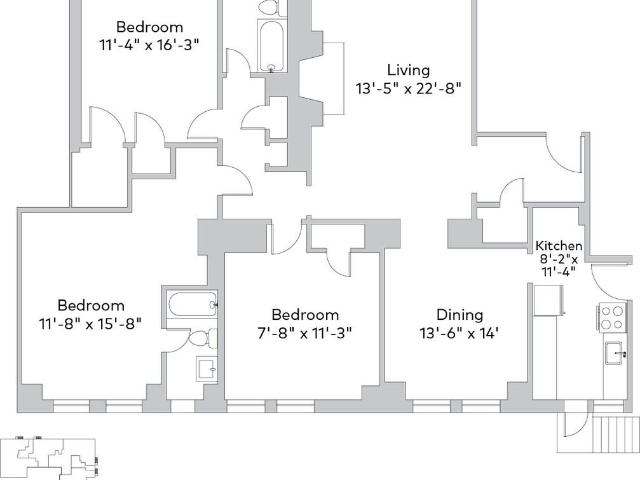 Cloisters 2 Bedroom Apartment for Rent at 5801 S Dorchester Ave, Chicago, IL 60637 Hyde Park