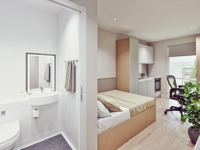 Classic Studio Plus at Beckton House. Studio to rent £1,040 pcm £240 pw
