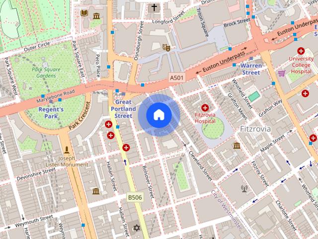 Cleveland Street, W1, Fitzrovia, W1T