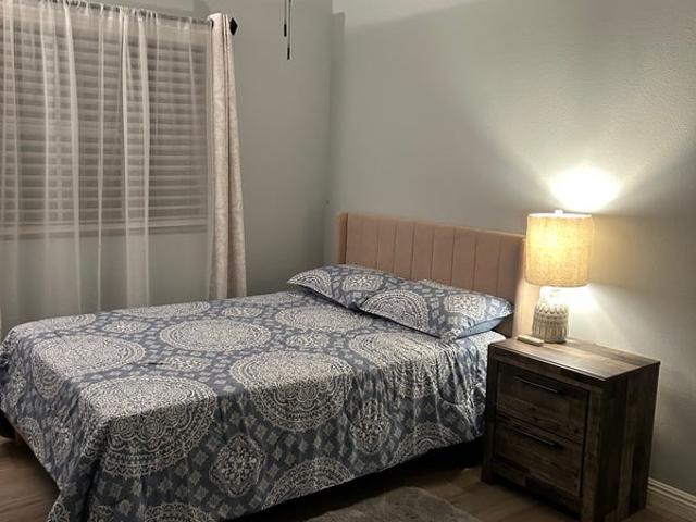 Clean room with private bathroom
