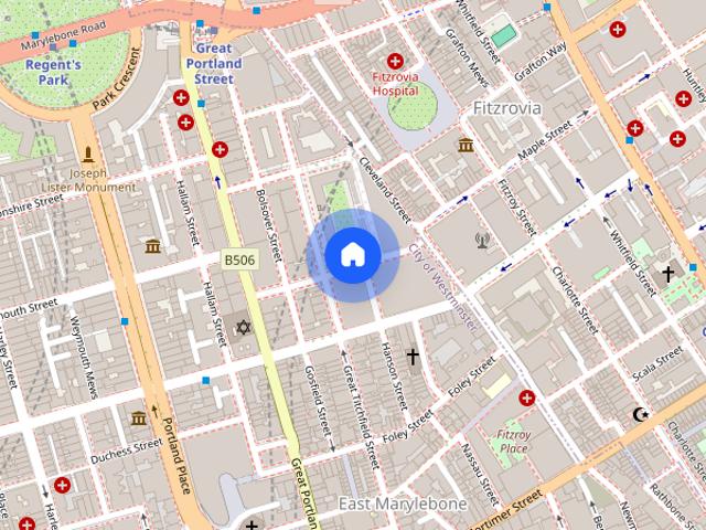 Clipstone Street, Fitzrovia, London, W1W