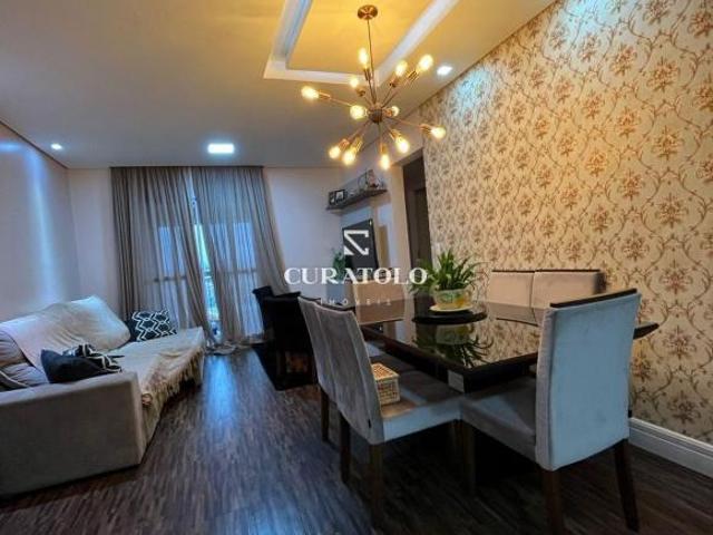 CLUB VIEW RESIDENCIAL SANTO ANDRÉ Apartamento à venda com 92 m², 3 quartos, varanda gourmet e 2 va
