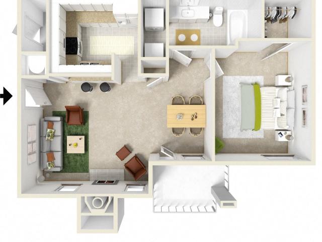 Crown Chase 1 Bedroom Apartment for Rent at 1010 N Ridge Rd, Wichita, KS 67212