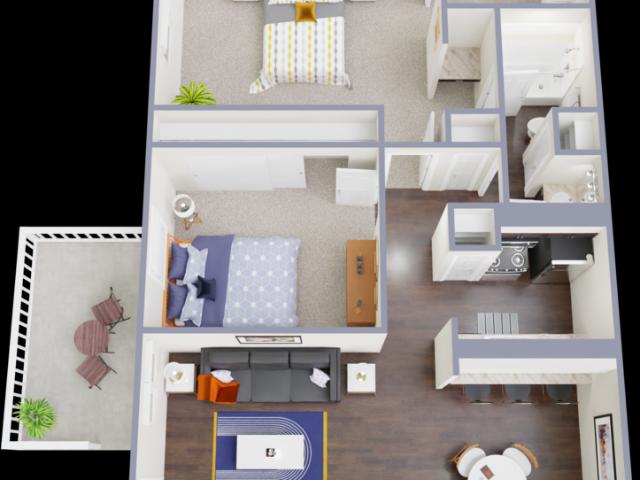 Creekside Villas Apartments 2 Bedroom Apartment for Rent at 707 El Dorado Blvd, Houston, TX 77062 Clear Lake