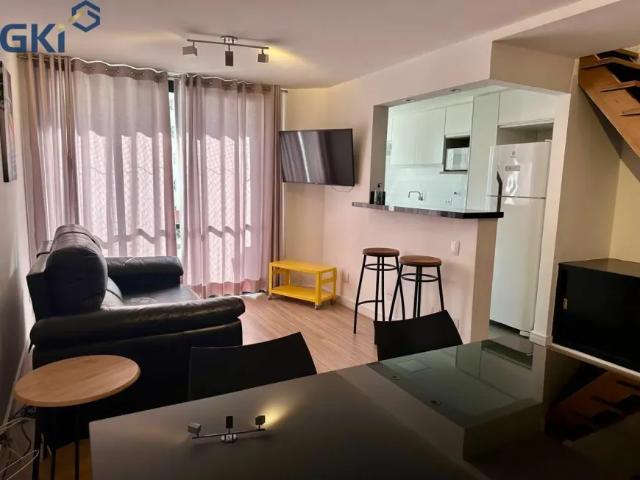 DAKOTA Lindo Duplex Mobiliado c/ 70m² 1 dorm. 1 banheiro 2 varandas 1 vaga Est. Moema
