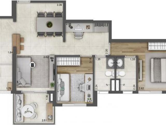 Monumento Resort / Andar Altissimo de 710mil por 619mil