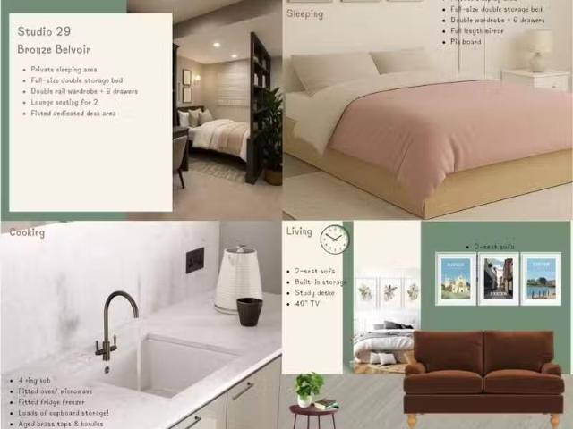 For Rent! 1 BA Studio flat for rent in Bronze Belvoir Studio.