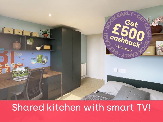 Deluxe En Suite at Croft Court, Croft. 1 bed private hall to rent £1,278 pcm £295 pw