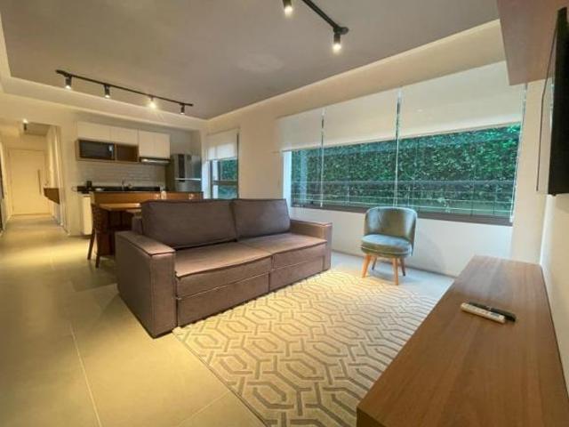 Elegante apartamento para venda e locação em Vila Nova Conceição com 1 quarto, sendo 1 suíte, 48m²