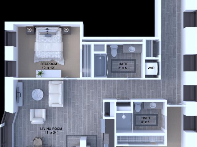 Detroit Savings Bank Studio Apartment for Rent at 1212 Griswold St, Detroit, MI 48226 Downtown Detroit