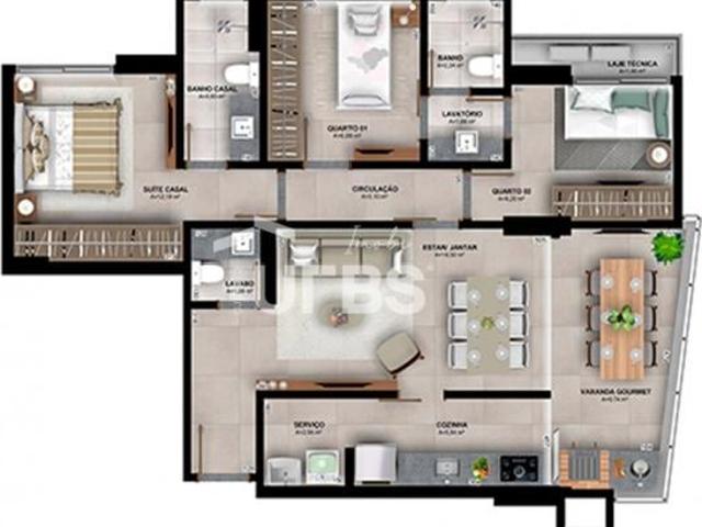 Dom Parque Flamboyant Apartamento 3 quartos, sendo 3 suítes