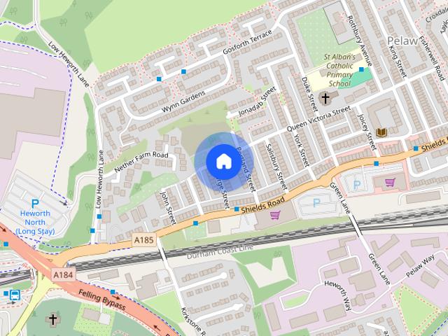 Double room with en suite, 36 George Street, Gateshead