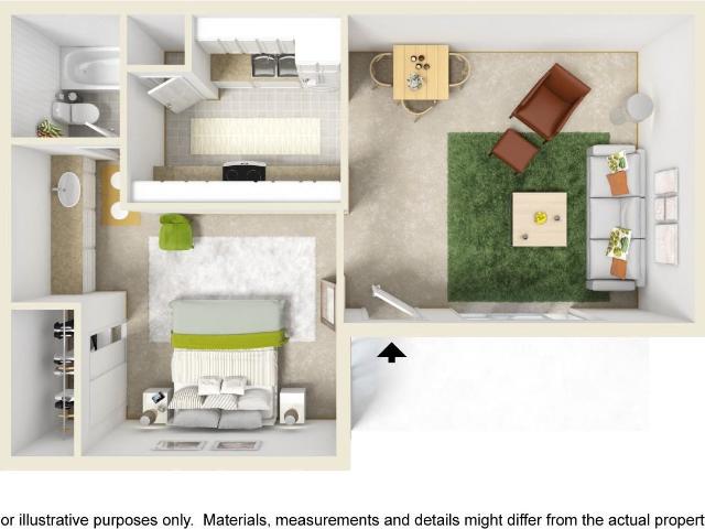 Double Tree Apts. 1 Bedroom Apartment for Rent at 200 N Mesa Hills Dr, El Paso, TX 79912 Upper Mesa Hills