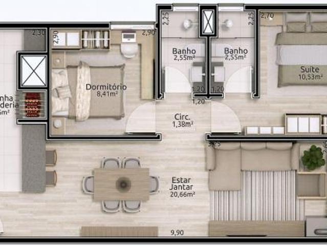 Duplex à venda em Gramado, Planalto, com 3 quartos, 80m²