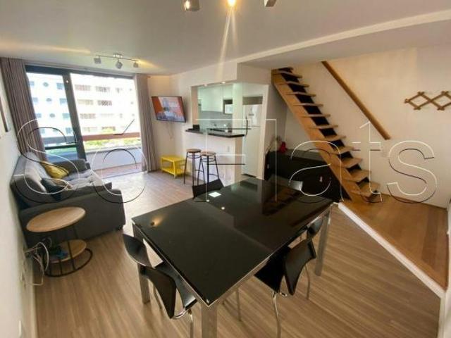 Duplex mobiliado em Moema com varanda, 1 vaga e lazer completo | 70m²