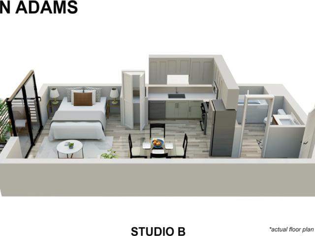 E on Adams Studio Apartment for Rent at 5181 W Adams Blvd, Los Angeles, CA 90016 West Adams