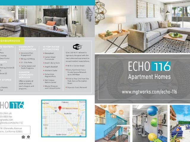 Echo 116 Apartment Homes 1 Bedroom Apartment for Rent at 1727 W Glenoaks Ave, Anaheim, CA 92801 North Euclid