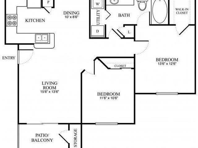 Eagle Crest Apartments 2 Bedroom Apartment for Rent at 5303 Atascocita Rd, Humble, TX 77346