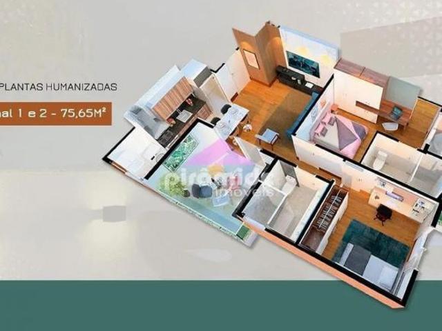 Easy Home Jardim Aquarius: Apartamento com 2 dormitórios à venda, 75,65 m² por R$ 921.124,80 Jardim