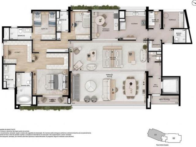 Ed. Ampère Brooklin Apto na Planta/ Tegra e Exto /Add Thiago Direto Construtora