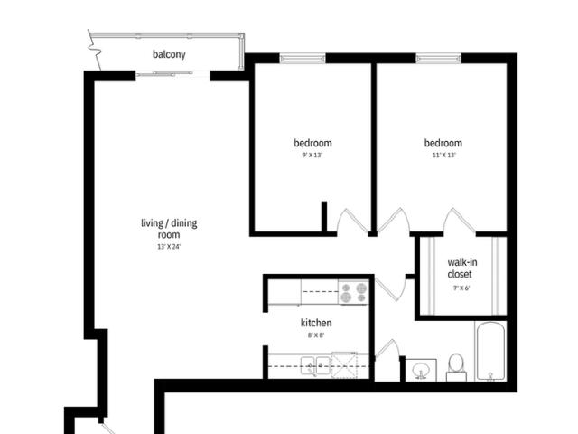 Edgewood Apartments 2 Bedroom Apartment for Rent at 8109 Route 53, Woodridge, IL 60517