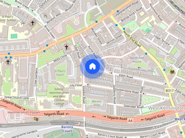 Edith Road, London, UK, W14