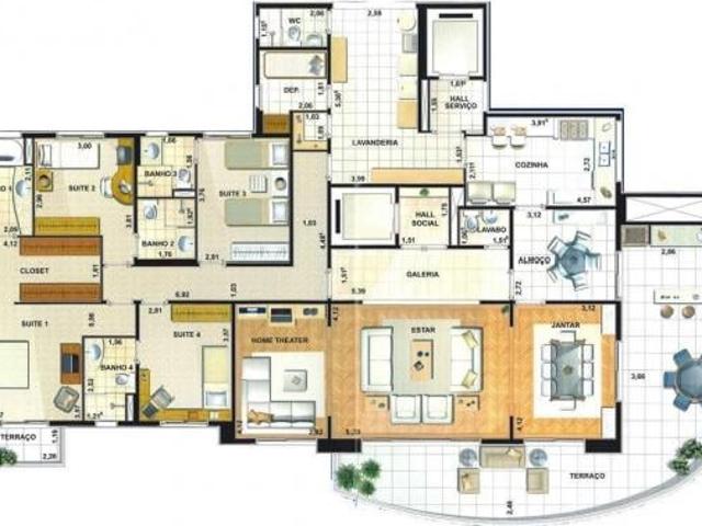 Edifício Aquarelle 265m 4 suites 4 vagas / Condominio Club