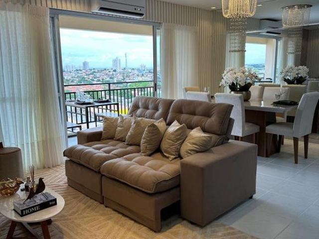 Edifício Green Hill Apartamento mobiliado de 3 quartos com suíte e sacada no Ed. Green Hill – Bair