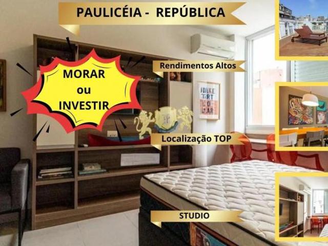 Studio 20m² no Edifício Pauliceia | República | Design e Localização
