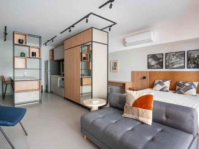 Deslumbrante studio para venda em Campo Belo com 1 quarto, 45m²