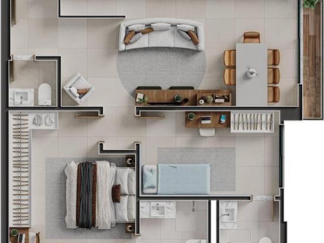Emirates Flamboyant com 75m2 Apartamento com 2 Quarto s por R$ 950000.00 no setor Jardim Goiás VN