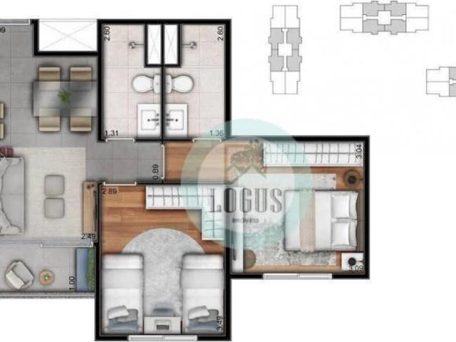 Empreendimento Patteo São Bernardo com 2 dormitórios, 61,80 m² a partir de R$ 514.280 Planalto S