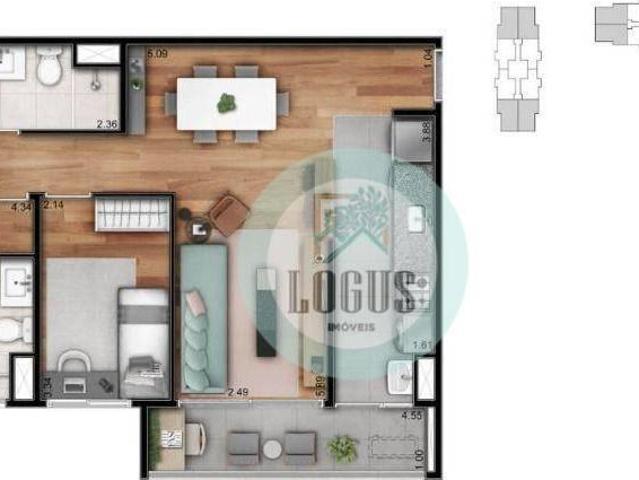 Empreendimento Patteo São Bernardo com 3 dorms e suíte, 76,29 m² a partir de R$ 666.610,0 Planalto
