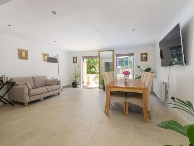 End terrace house with treble garden size and double garage