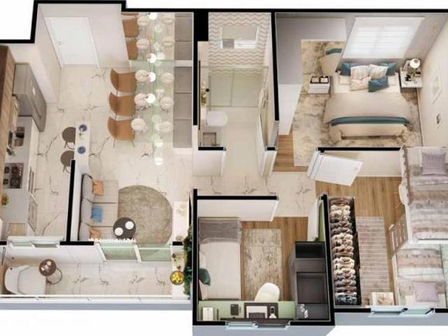 Imperdível apartamento tipo para venda com 3 quartos, 53m²