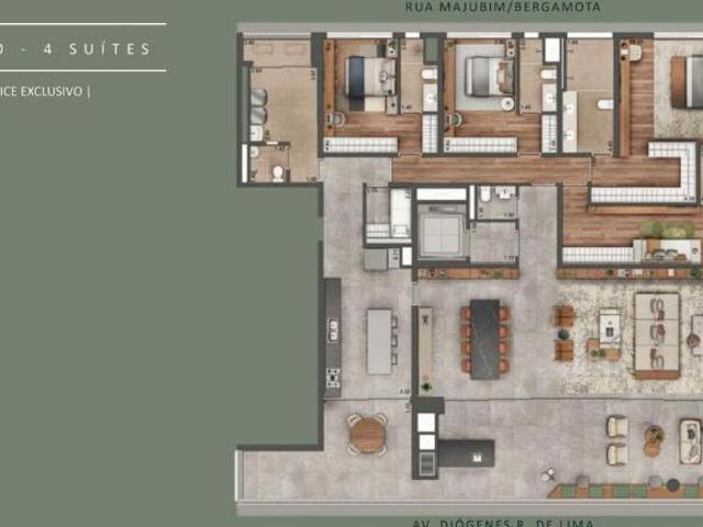 Espetacular apartamento para venda em Alto de Pinheiros com 4 quartos, sendo 4 suítes, 327m² remax