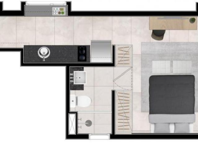 Funcional studio para venda em Vila Nova Conceição com 1 quarto, 31m²