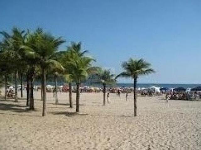 Estúdio quarto/sala, cozinha e banheiro com frente para o mar, praia de Itararé, São Vicente