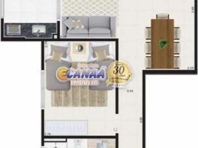 Este é o Apartamento que você estava esperando. 2 dormitórios na Praia de Mongaguá!
